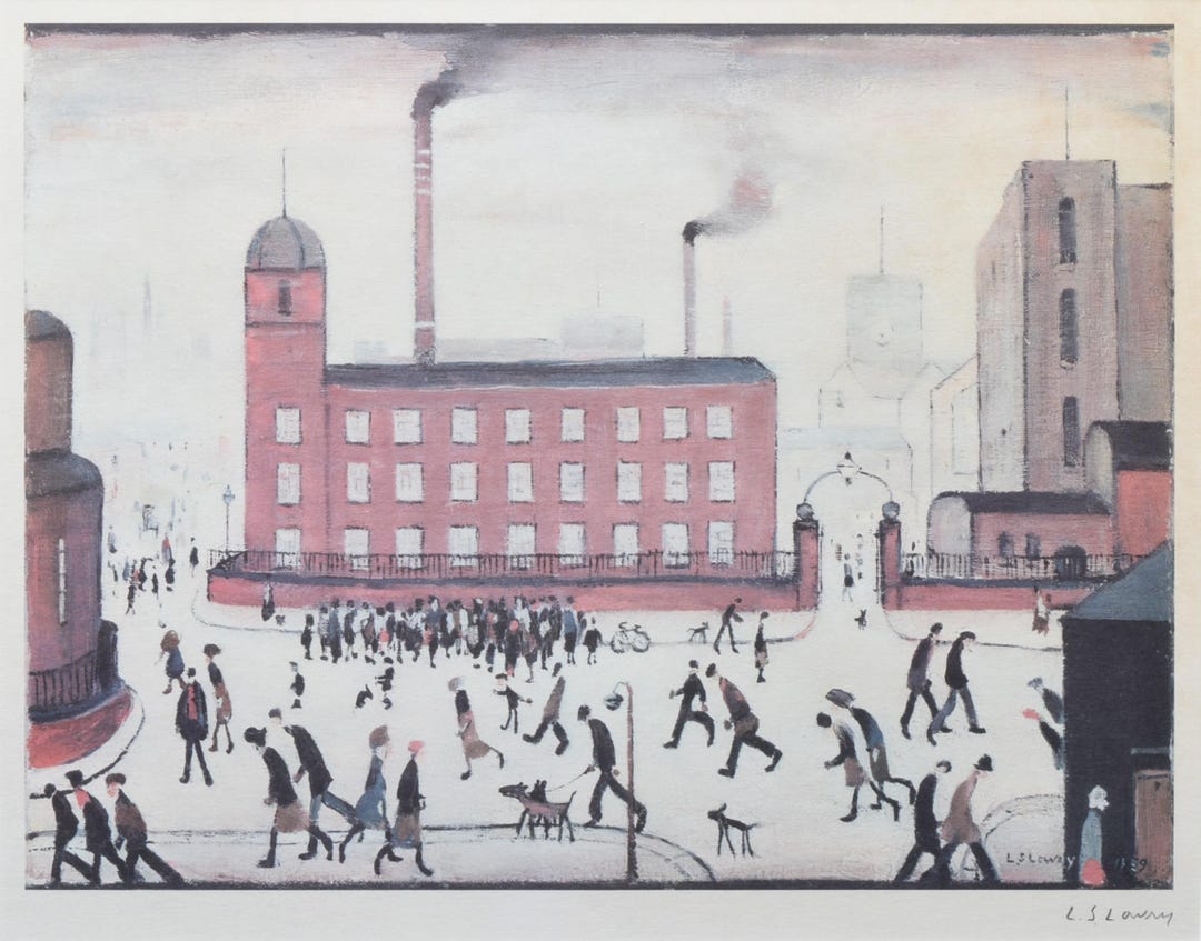 9XP0139 Mill Scene (c1950’s) by British Artist LS Lowry - Etsy