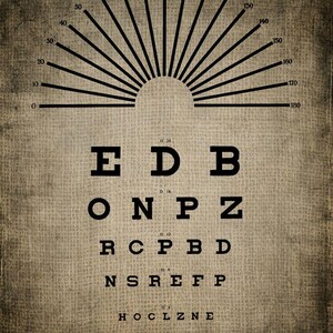 9XP0600 – Vintage Style Eye Chart (A3 - 12” X 16” Picture Poster Wall ...