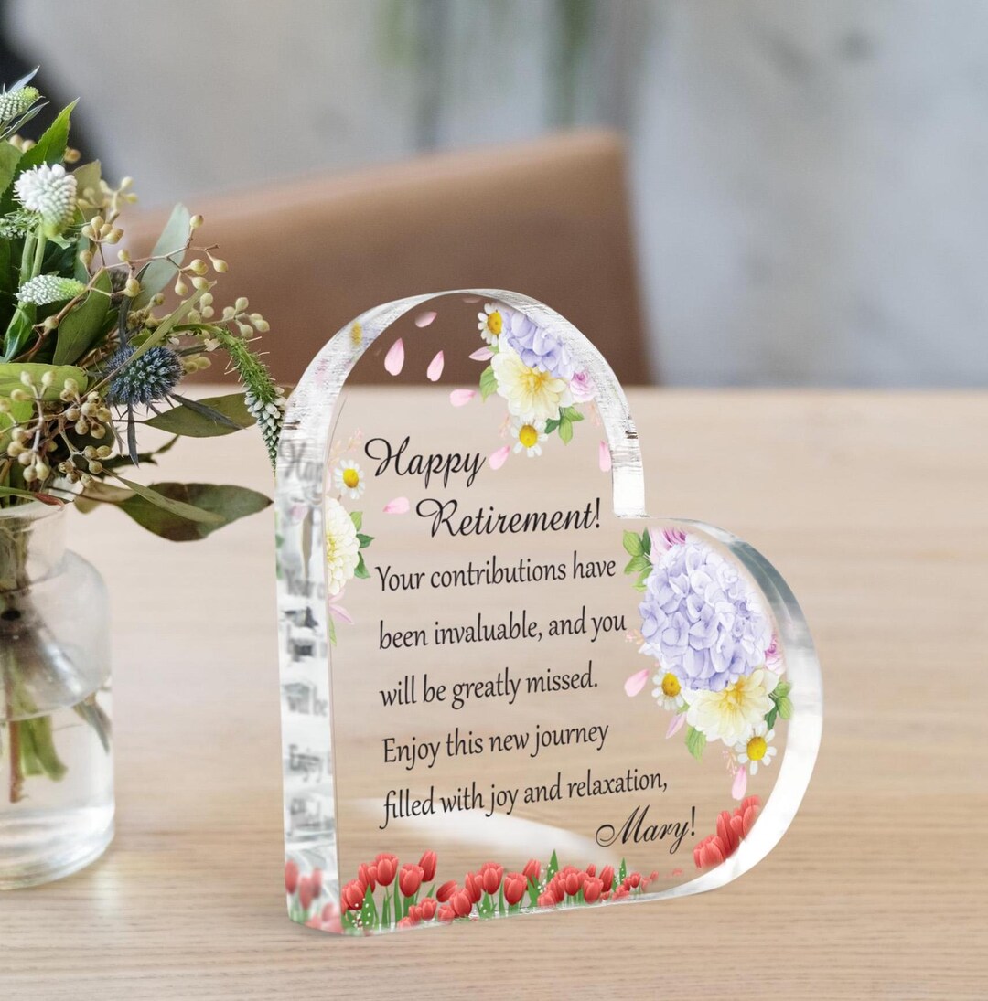 Personalized Retirement Gift, Retirement Acrylic Plaque, Retirement ...