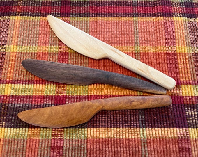 Hand Carved Wooden Spreading Knife - Etsy