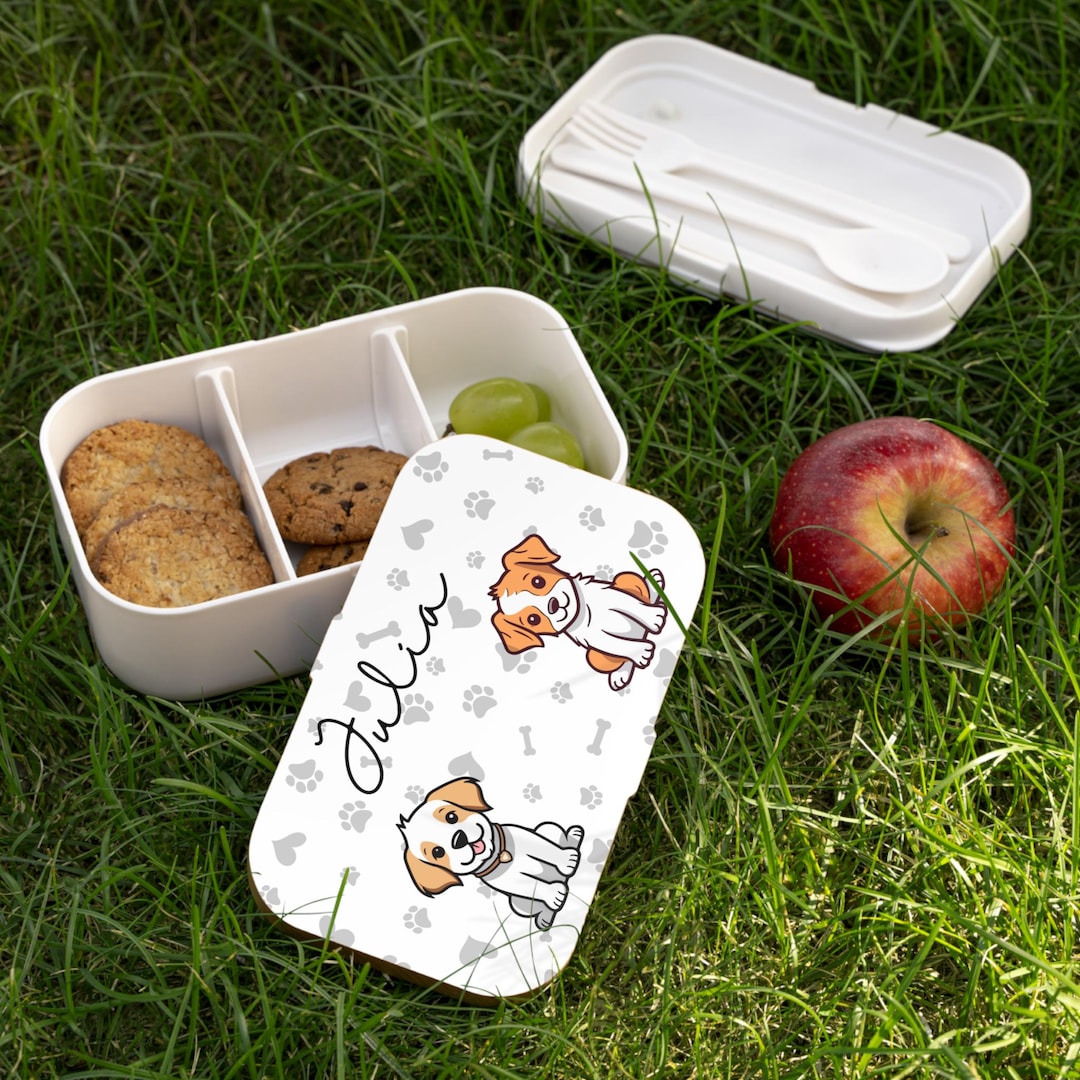 Personalized Dog Lover Bento Lunch Box, Personalized Lunch Box Kids ...