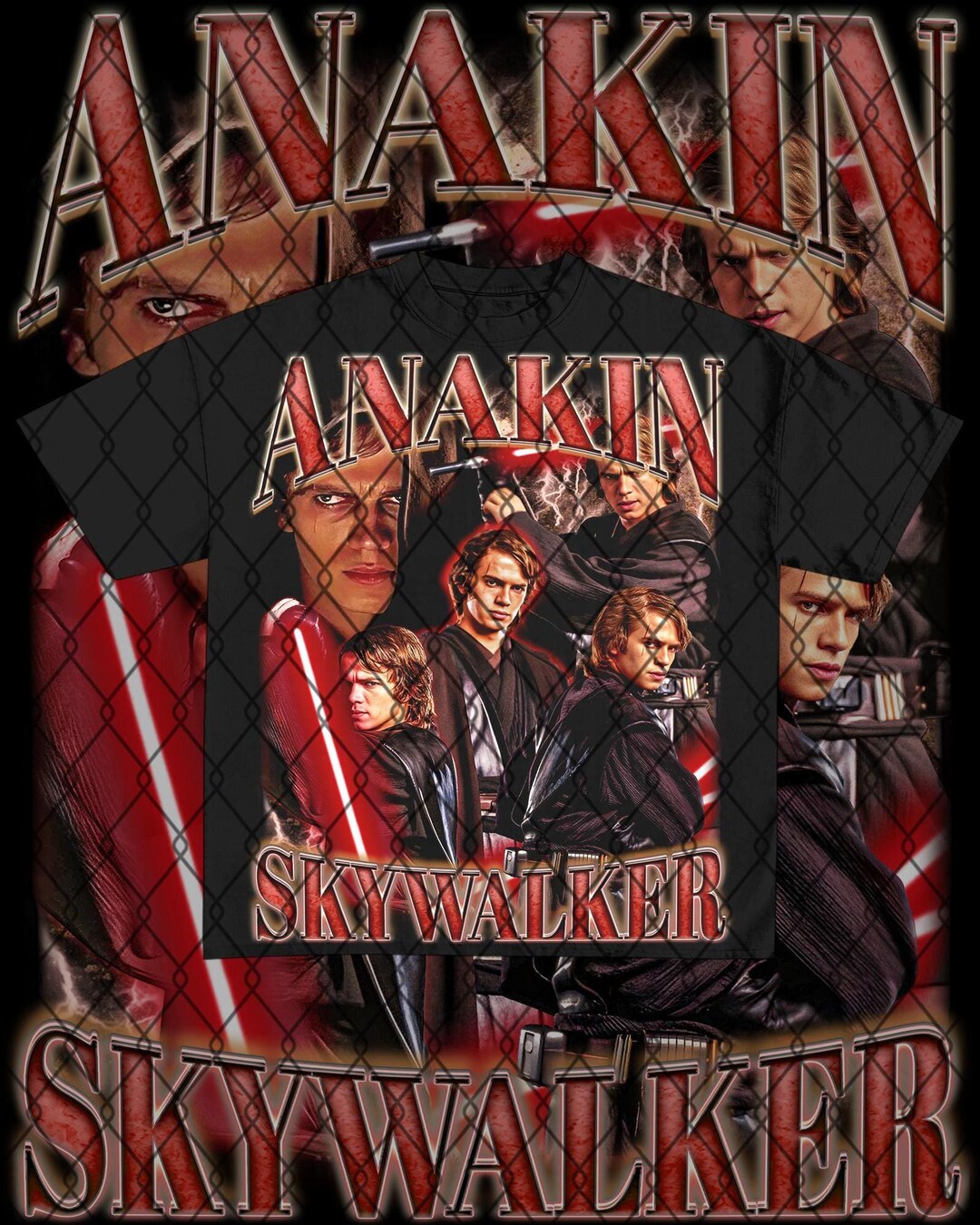 Anakin Skywalker PNG Digital Download, DTF Transfer Print, Bootleg ...