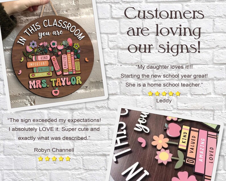 Personalized 3D School Counselor Door Sign, Rainbow Welcome Door Hanger ...
