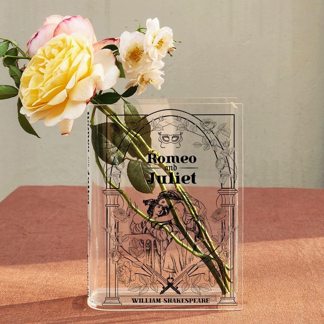 Romeo and Juliet Acrylic Book Vase,shakespeare Decor,literary Gift ...