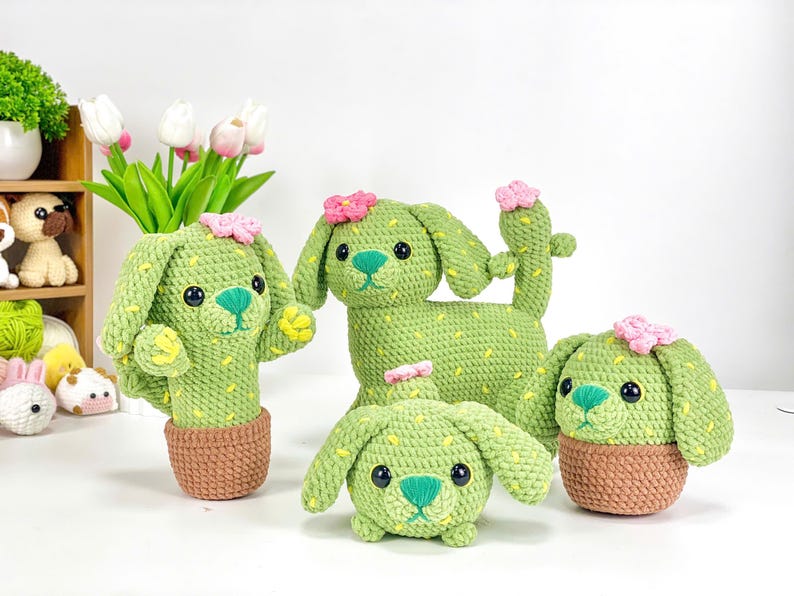 Cactus Dog Crochet Pattern Bundle: Amigurumi Plush Toy (PDF Pattern) - Etsy