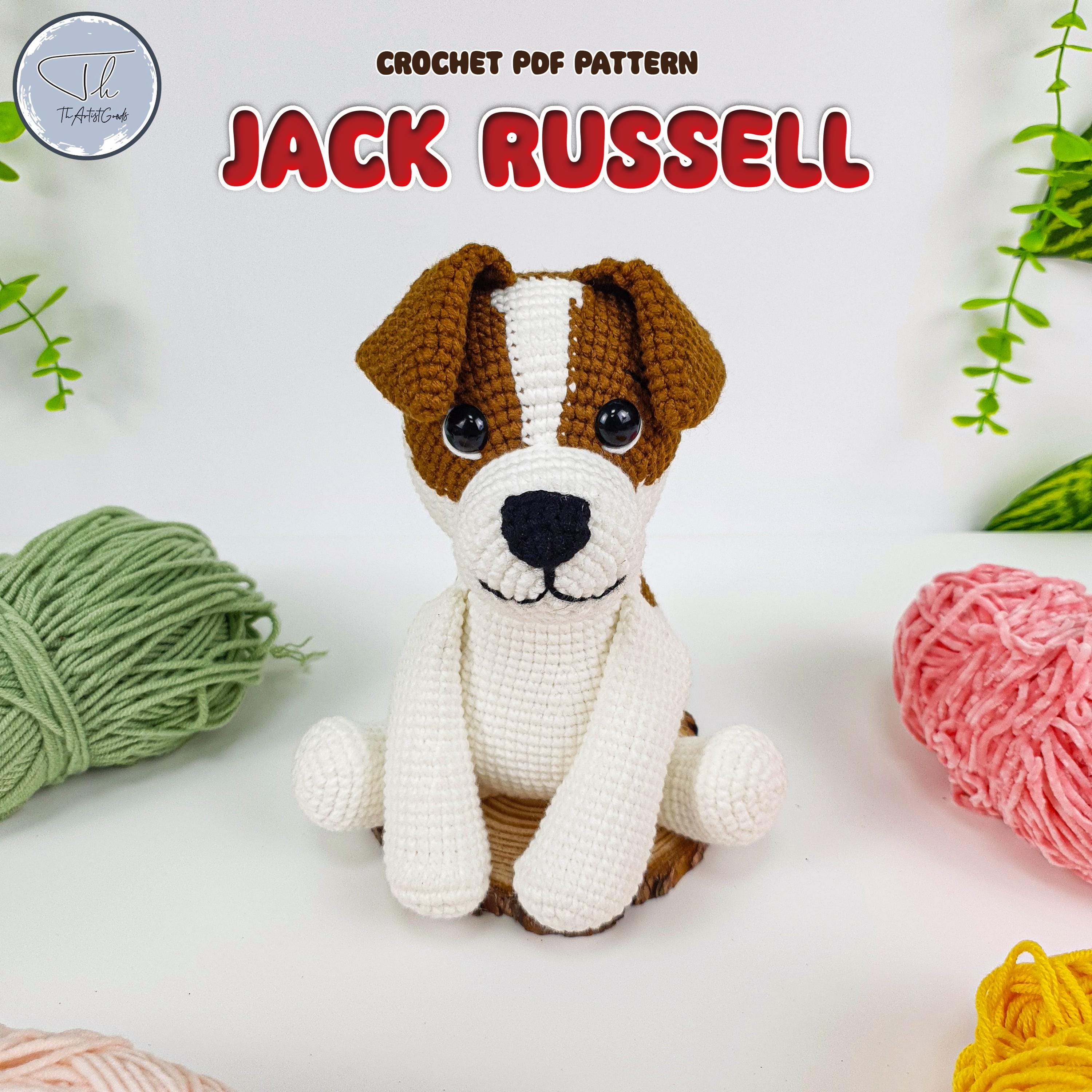 Jack Russell Dog Crochet Pattern PDF, Puppy Crochet Pattern, Dog ...