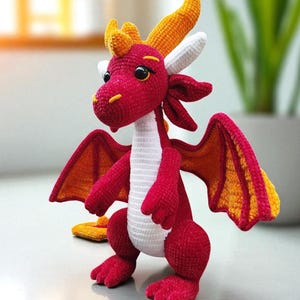 Red Winged Dragon Crochet Pattern: Amigurumi Plush Toy (PDF Pattern) - Etsy