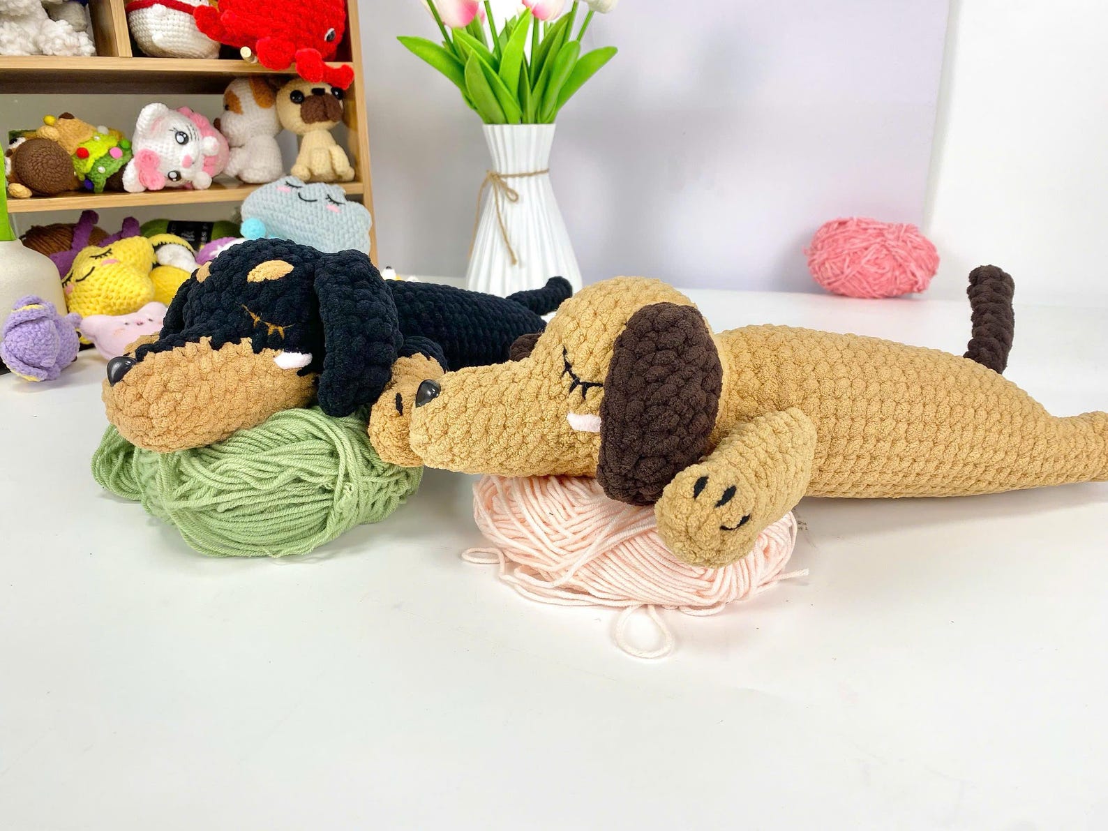 Dachshund Crochet Pattern PDF: Amigurumi Wiener Dog Plushies (beginner ...