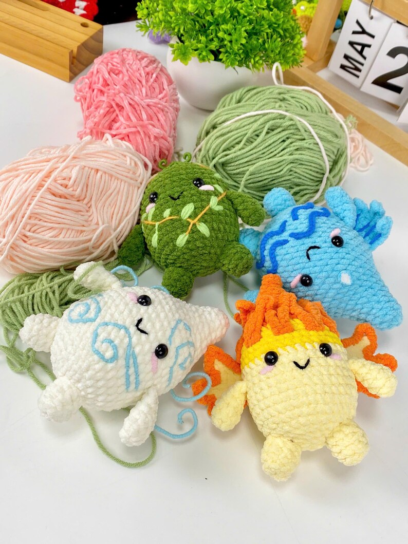 Elemental Sprites Crochet Pattern: Amigurumi Nature Spirits PDF Bundle ...