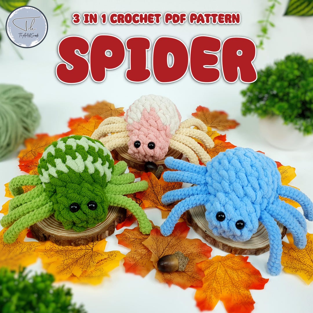 3 in 1 Spider Crochet Pattern: Easy Amigurumi DIY (PDF) - Etsy