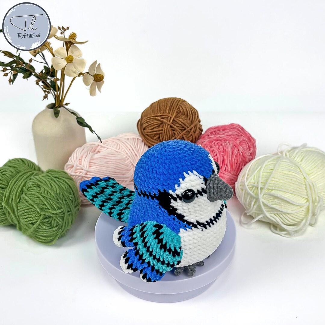 Crochet Blue Jay Pattern: Amigurumi Bird DIY (PDF Pattern) - Etsy