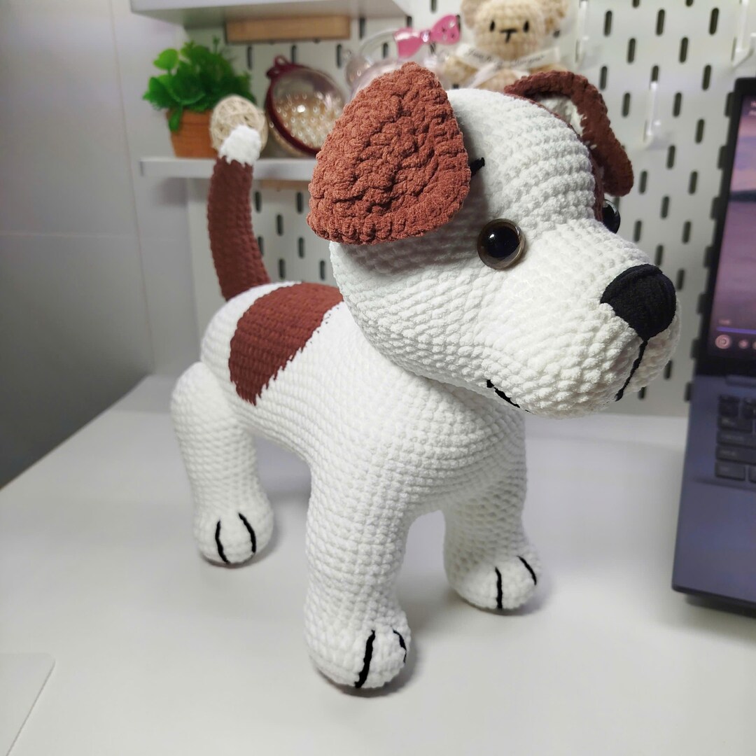 Jack Russell Crochet Pattern, Amigurumi Dog PDF, Easy Crochet Pattern ...