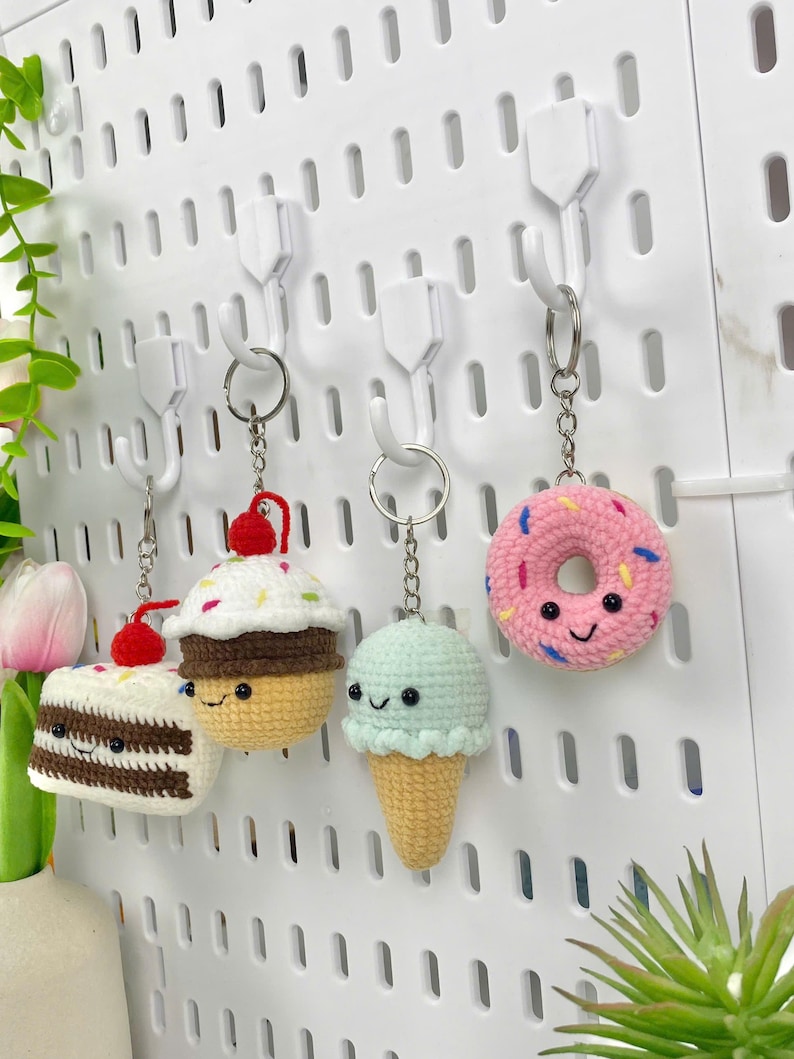 Cute Crochet Dessert Keychain Pattern, Amigurumi Food (PDF Pattern) - Etsy