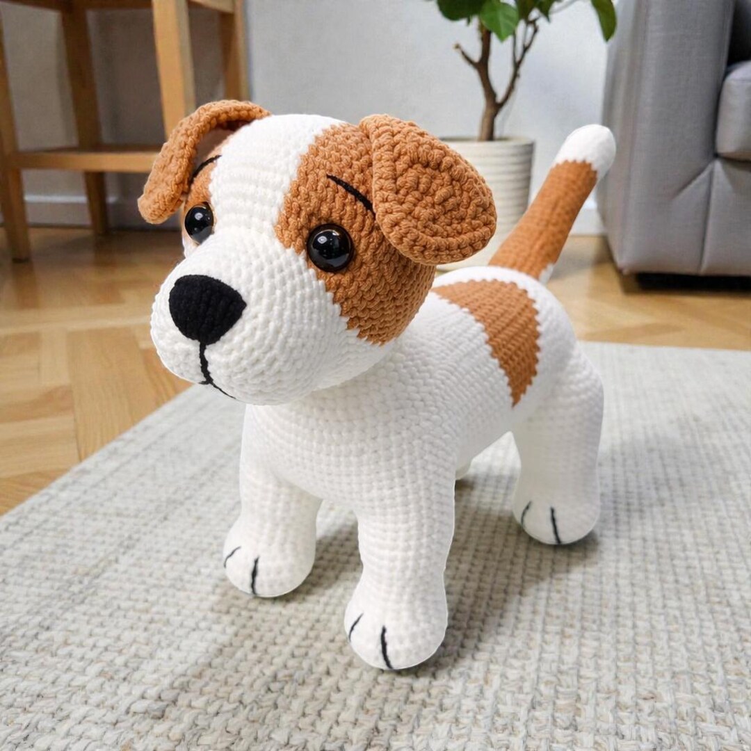 Jack Russell Crochet Dog Pattern, Amigurumi Puppy PDF Tutorial - Etsy