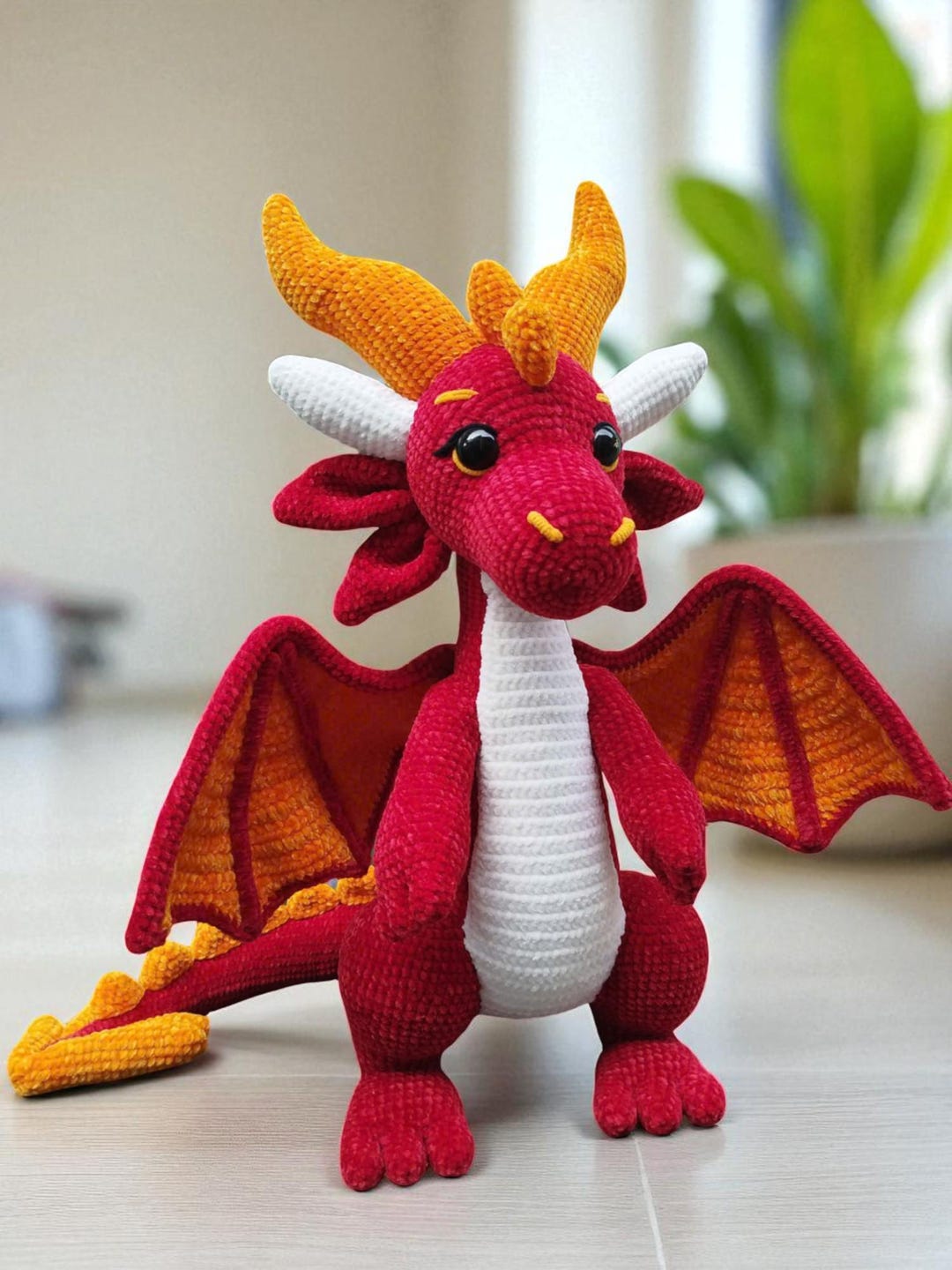 Red Winged Dragon Crochet Pattern: Amigurumi Plush Toy (PDF Pattern) - Etsy