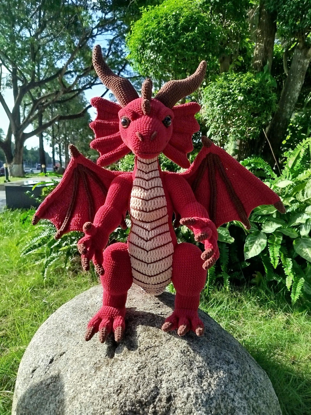 Red Dragon Amigurumi Crochet Pattern: Advanced Level Plushie (PDF ...