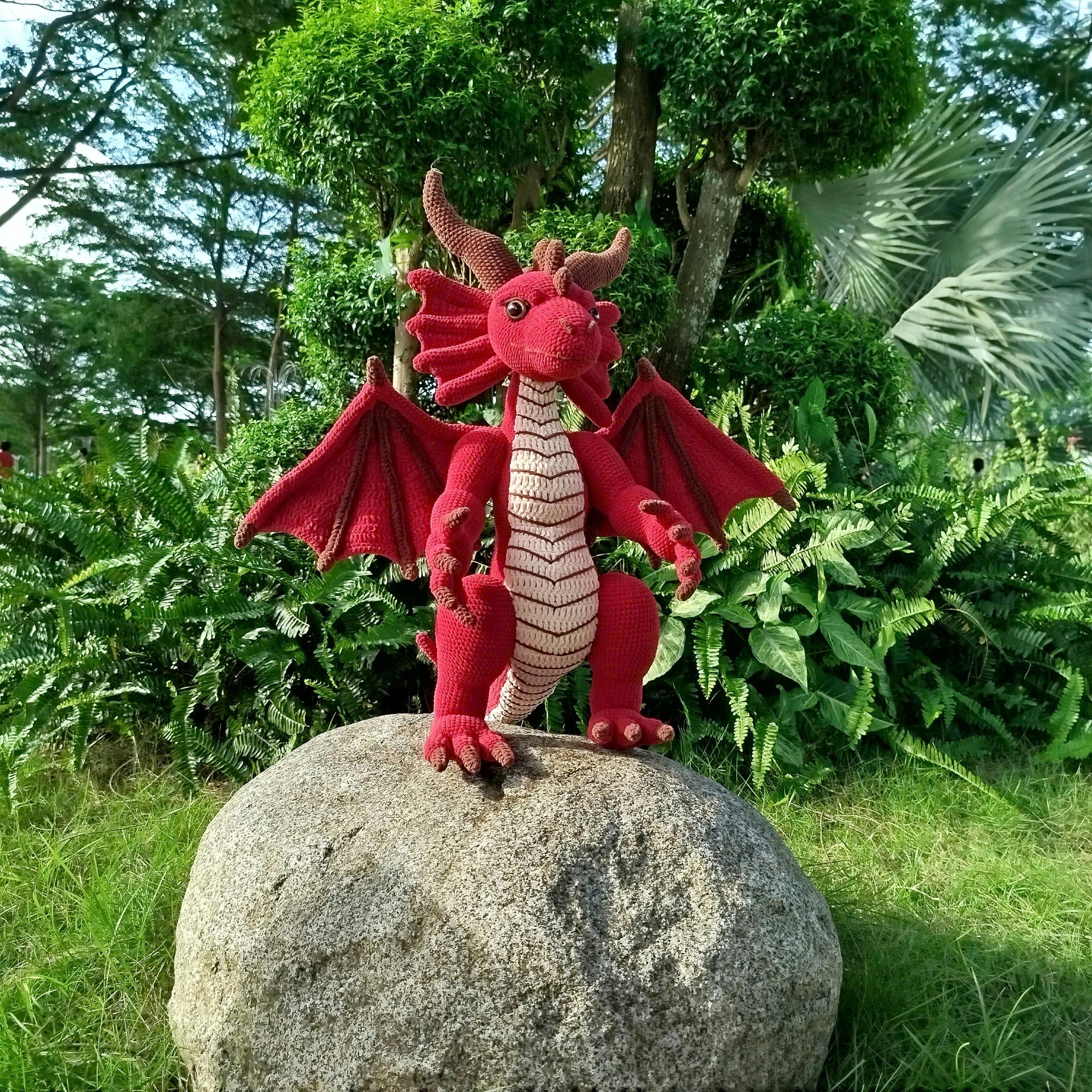 Red Dragon Amigurumi Crochet Pattern: Advanced Level Plushie (PDF ...