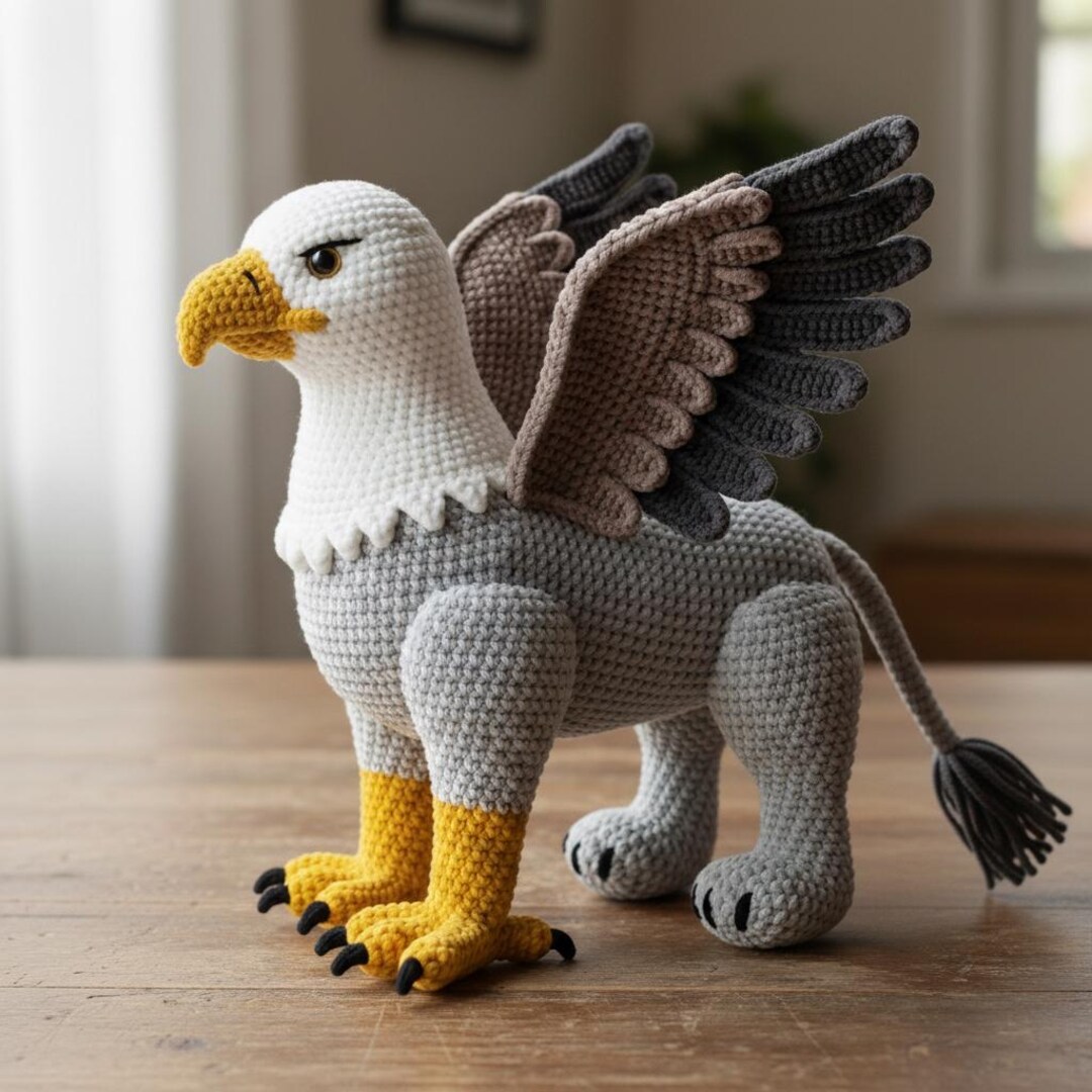 Griffin Amigurumi Crochet Pattern, Mythical Fantasy Animal (PDF Pattern ...