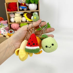 Crochet Fruit Keychain Pattern: Beginner-friendly (PDF Pattern) - Etsy
