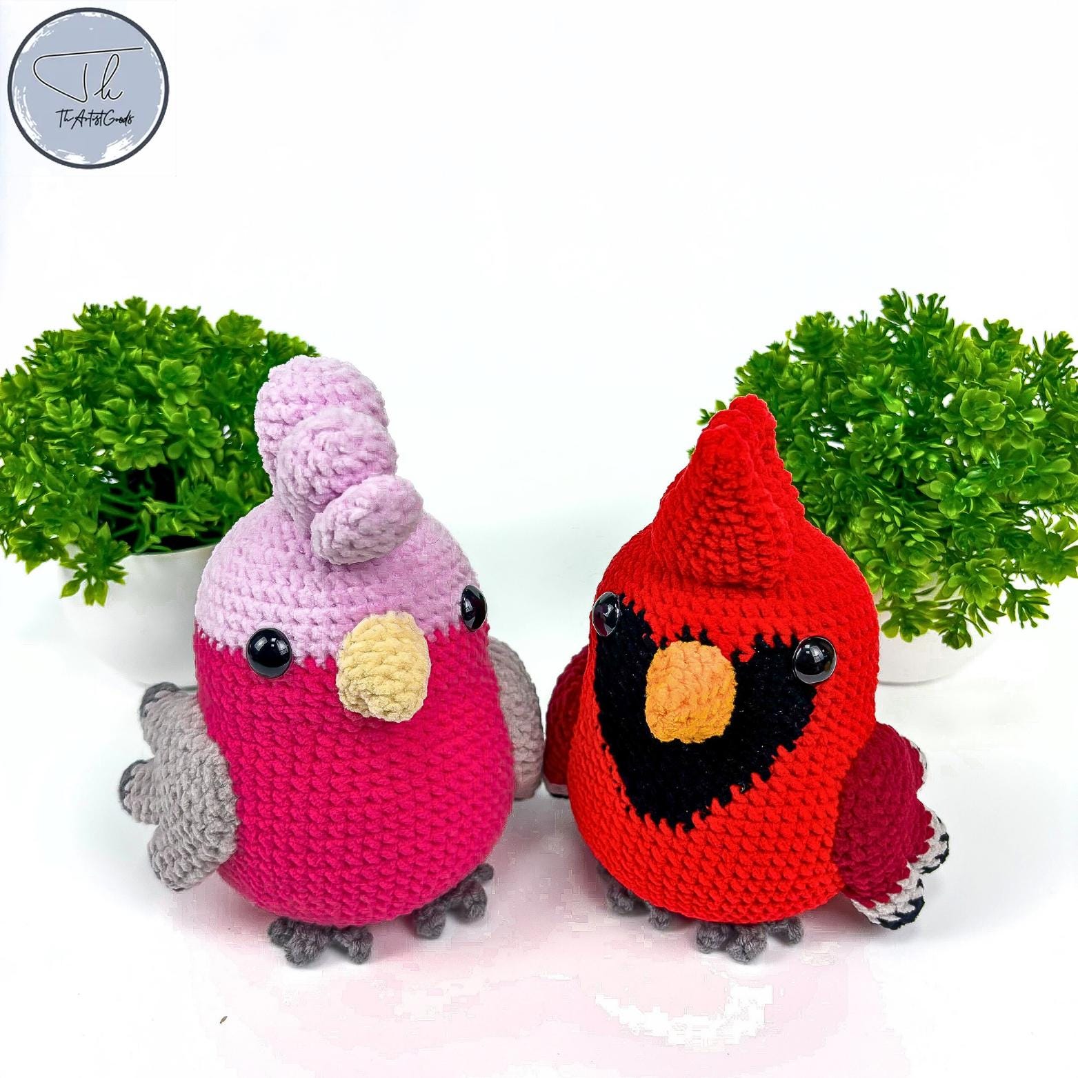 Crochet Bird Plushie Pattern: Cardinal, Bluebird, Goldfinch (PDF ...