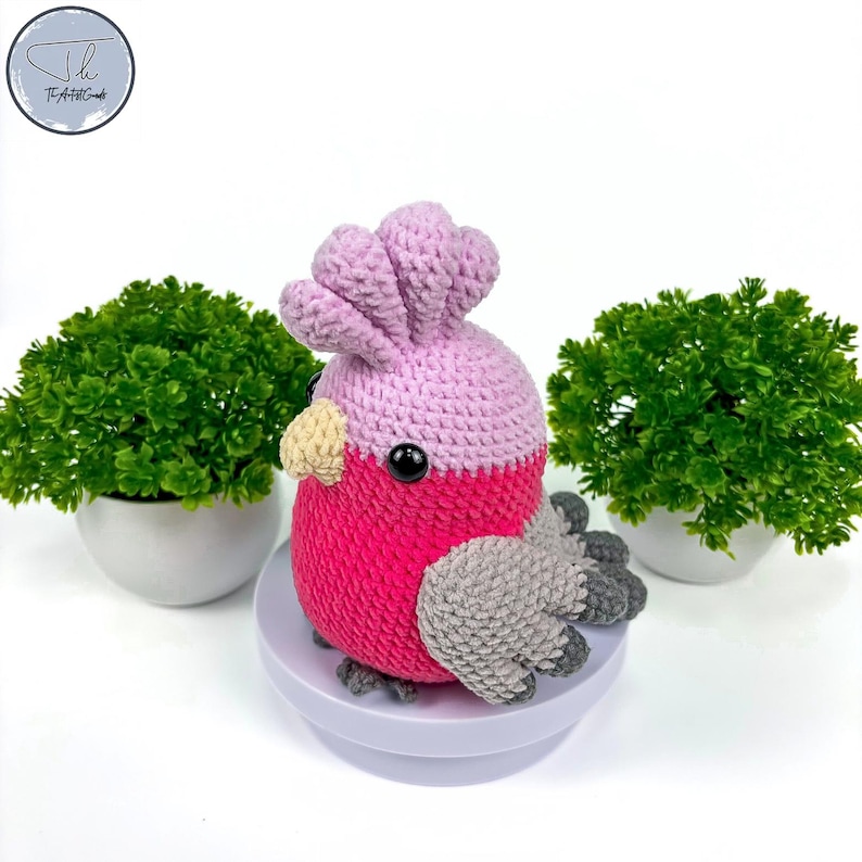 Galah Cockatoo Amigurumi Crochet Pattern (PDF) - Etsy