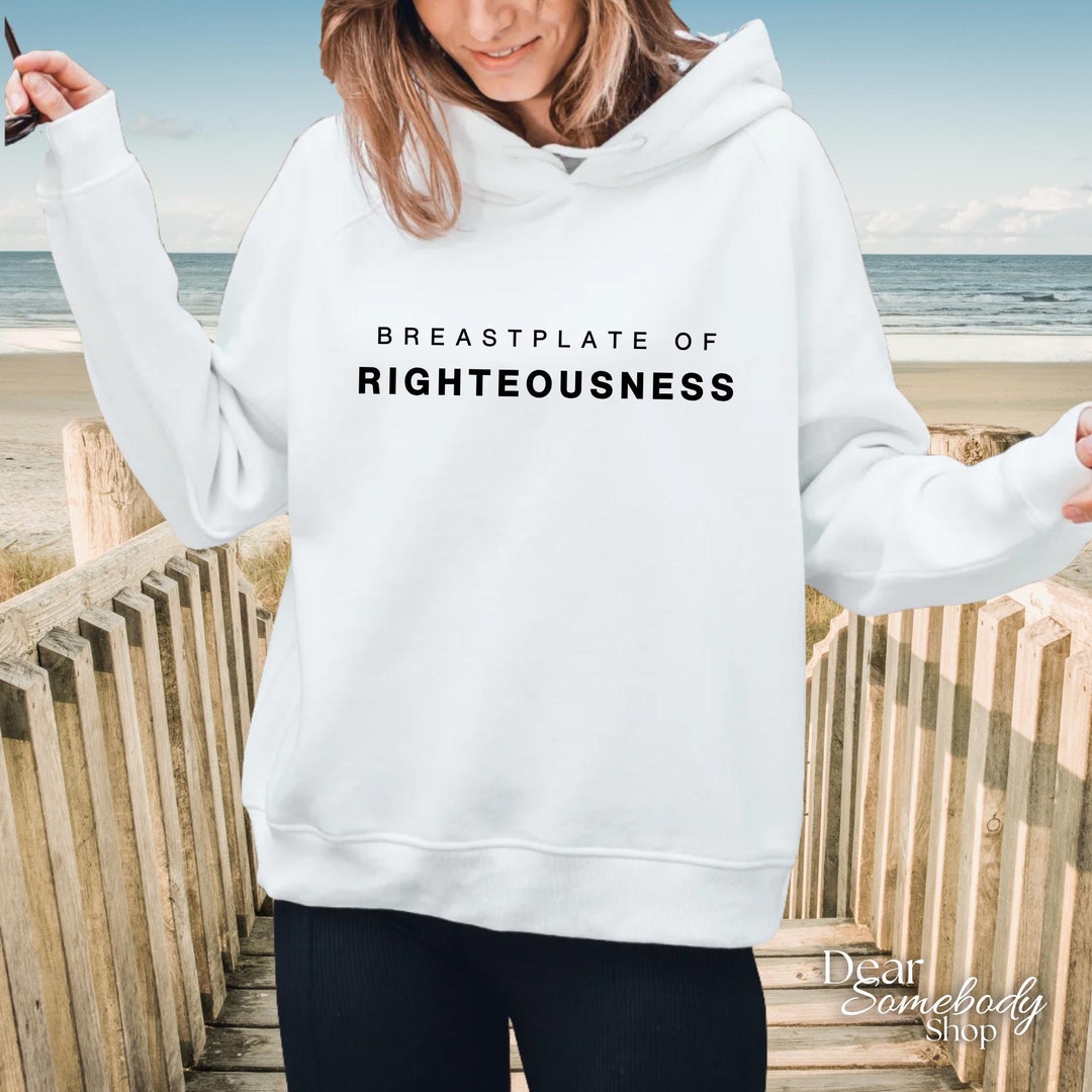 Breastplate of Righteousness Christian Hoodie, Armor of God Hoodie ...