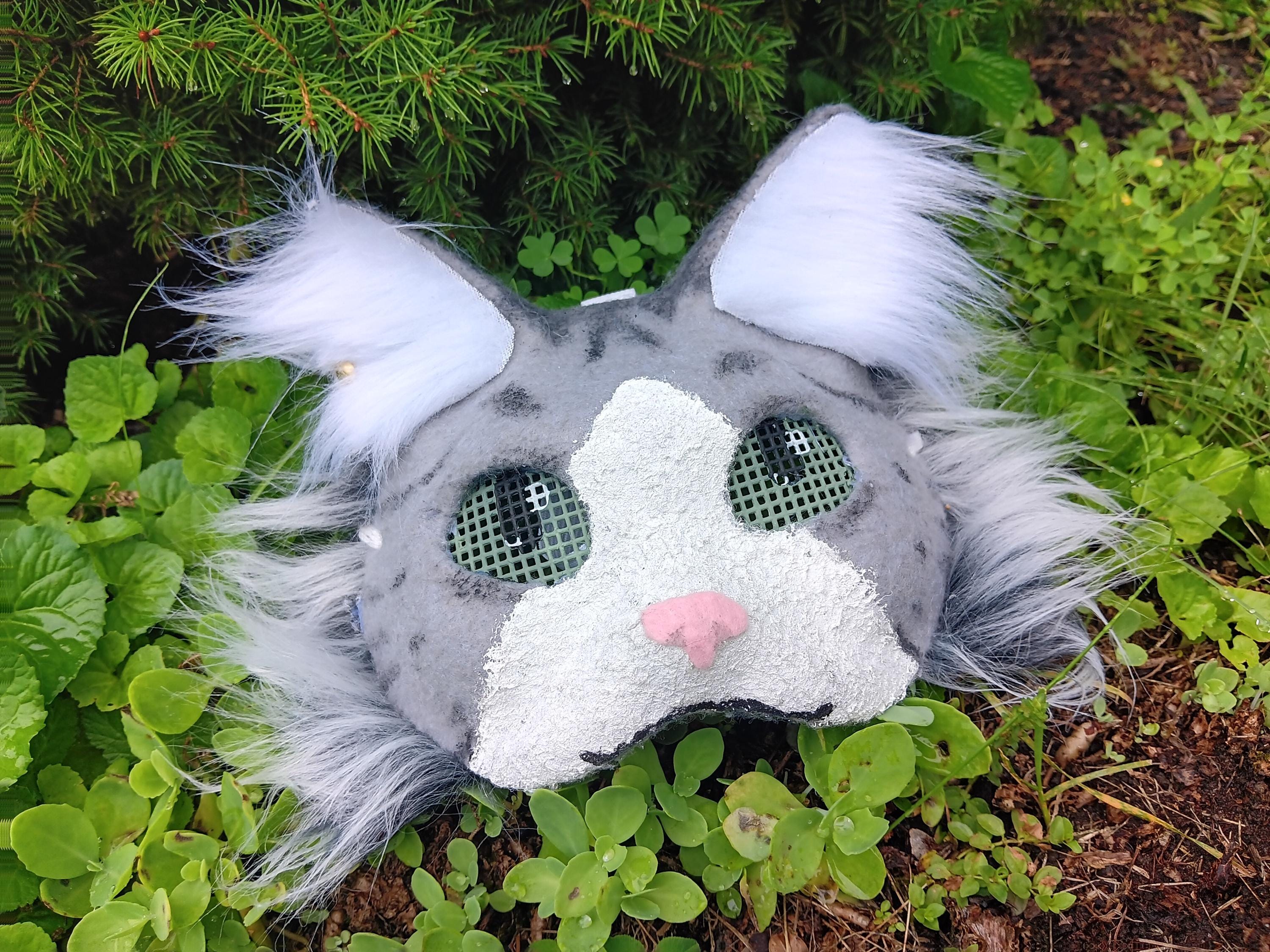 Gray Tabby Cat Therian Mask - Etsy