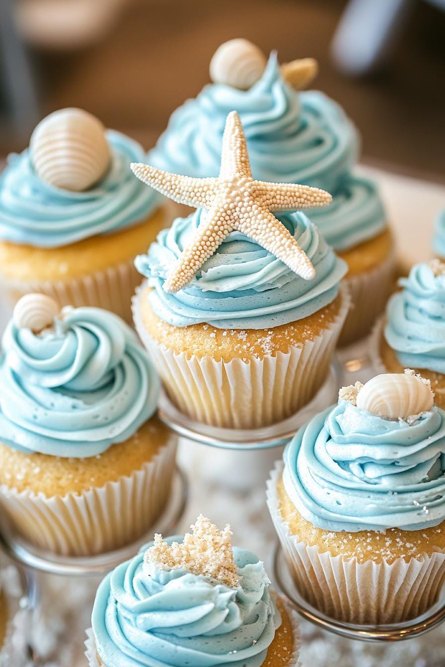 Beach-themed Cupcake Recipe PDF - Instant Download - Easy Ocean ...