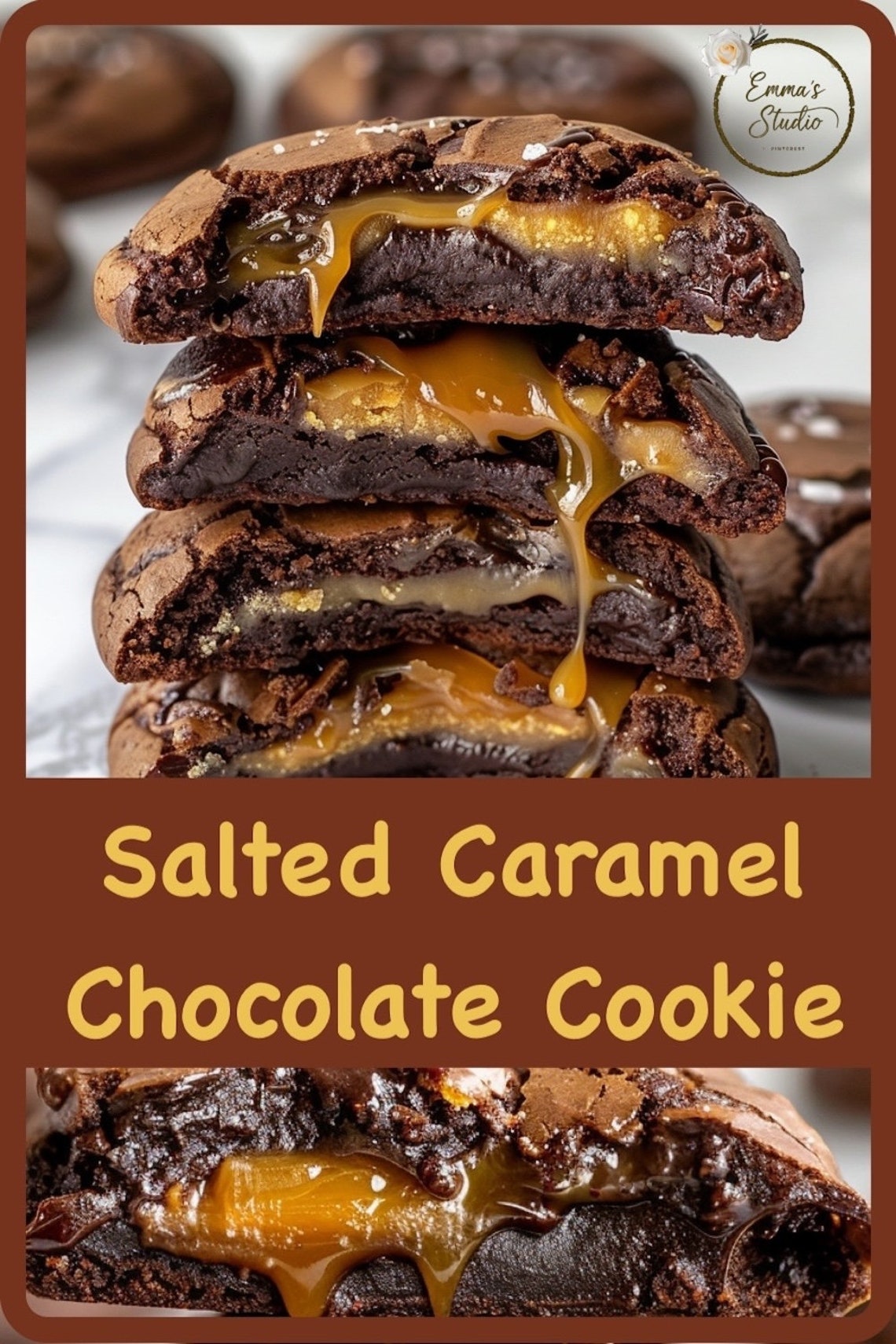 Salted Caramel Chocolate Cookie Recipe: Gourmet Dessert (digital ...