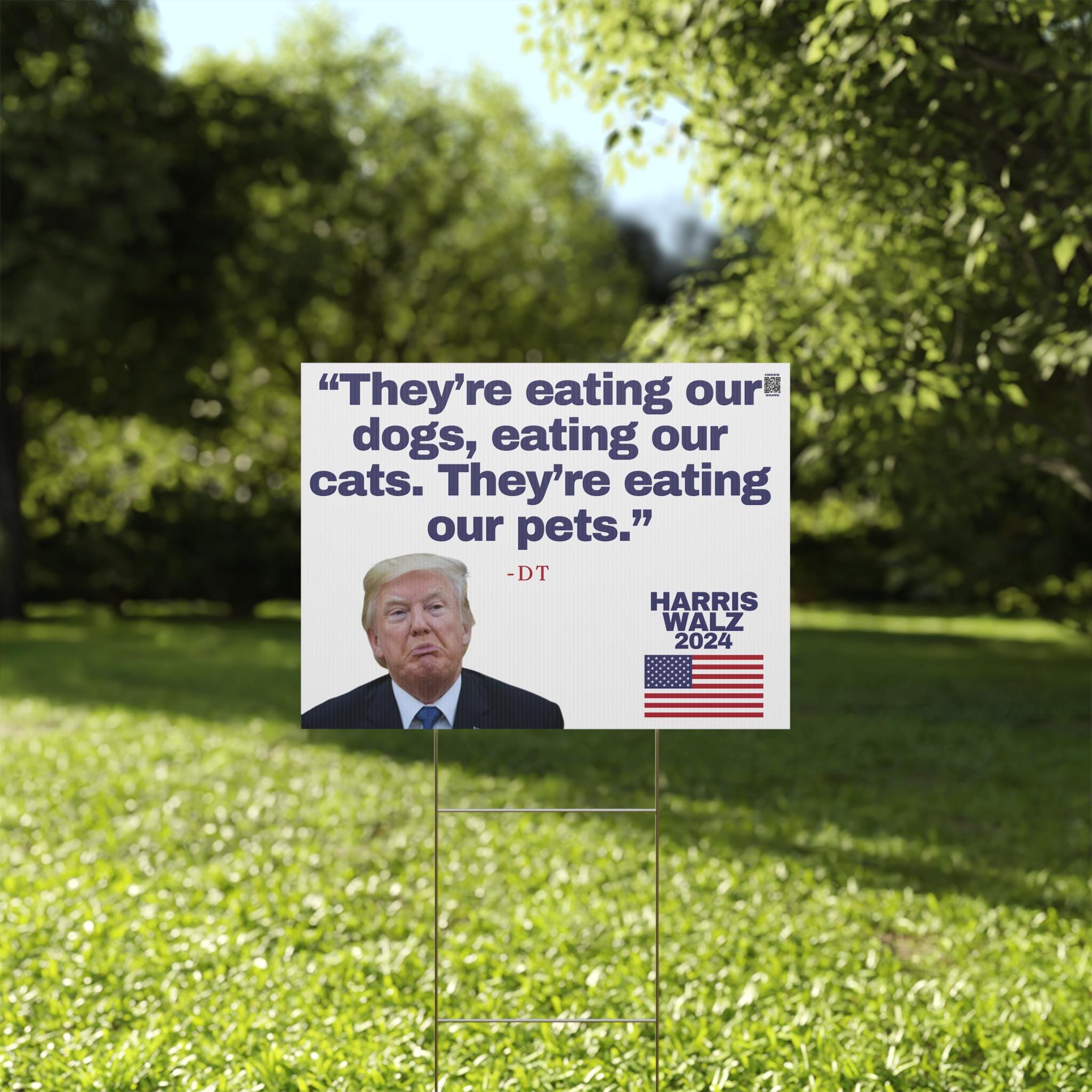 They're Eating Our Pets Harris Walz 2024 Plastic Yard Sign - Etsy