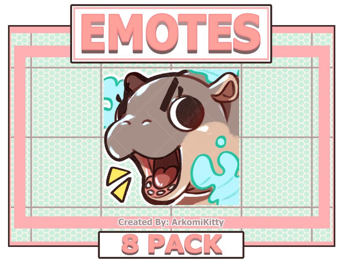 Moo Deng - Baby Hippo EMOTES [twitch and Discord] - Etsy