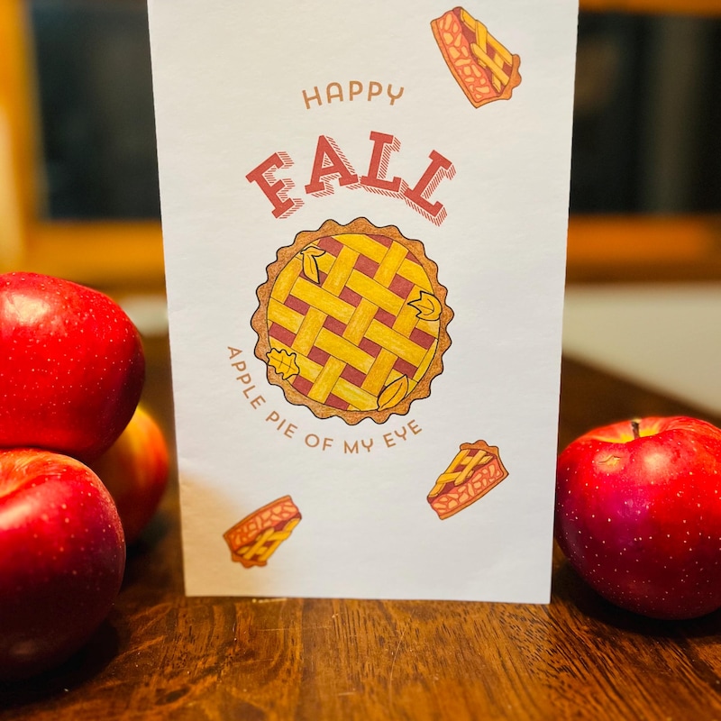 Apple Pun Card - Etsy