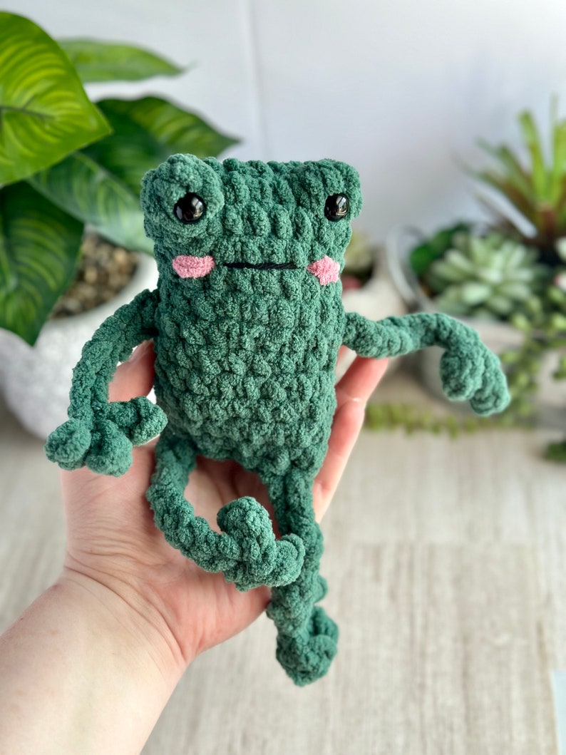 Crochet Leggy Frog - Amigurumi Frog, Stuffed Animal, Crochet Plushie ...