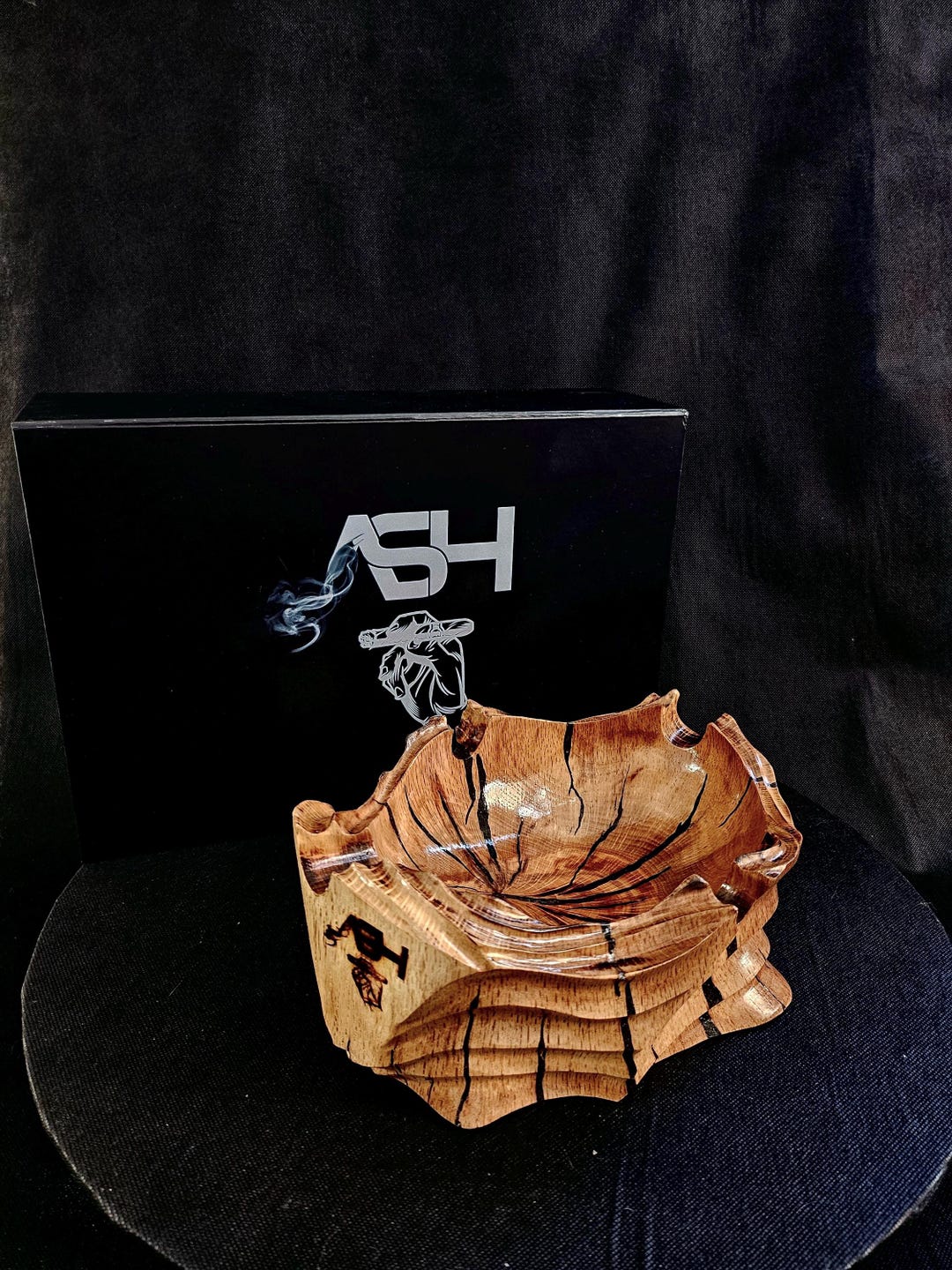 Cigar Ashtray/wooden Ashtray/handmade Ashtray/hand Carved/handmade ...