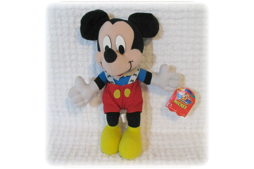 Vintage With Tag Mickey Mouse Plush Doll, Mattel Arco Mickey Mouse Doll ...