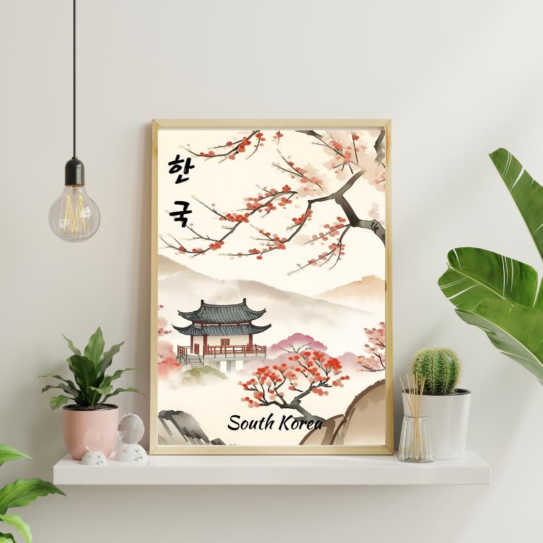 Korean Wall Art, Korean Art Print, Korean Art Poster, Korean Art Wall ...
