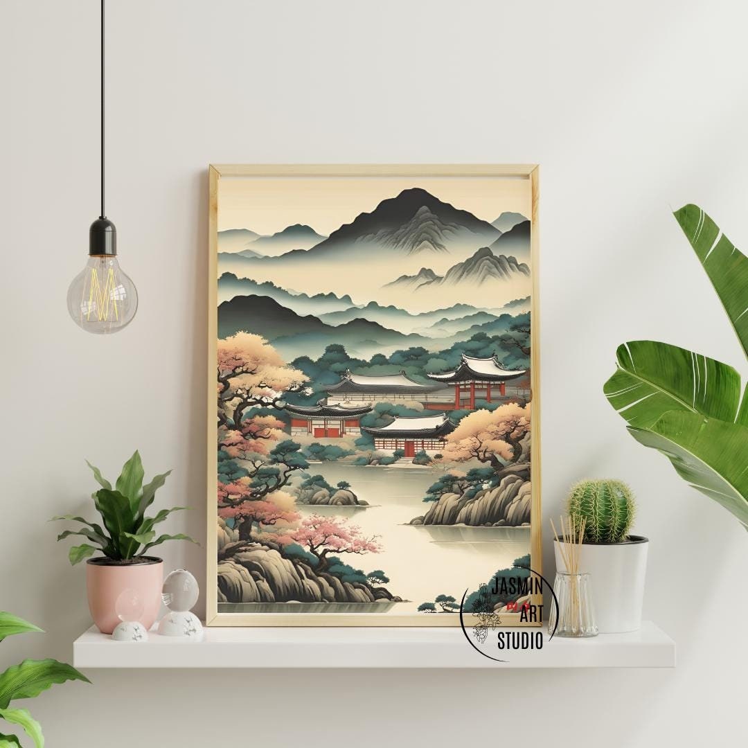 Korean Wall Folk Art, Korean Art Print,korean Art Poster,korean Art ...