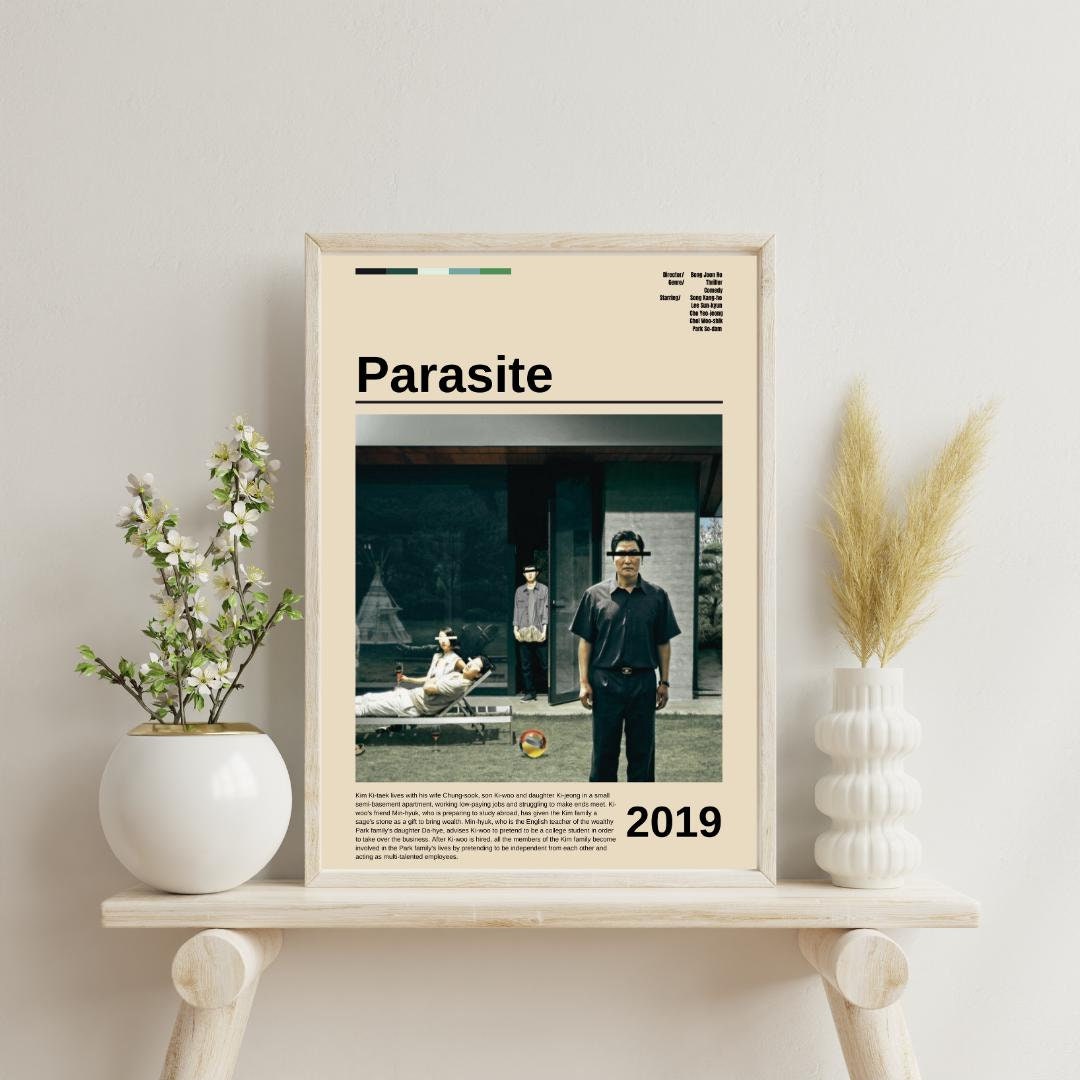 Parasite Poster Retro Movie Poster Home Decor Korean Movie Poster, Film ...
