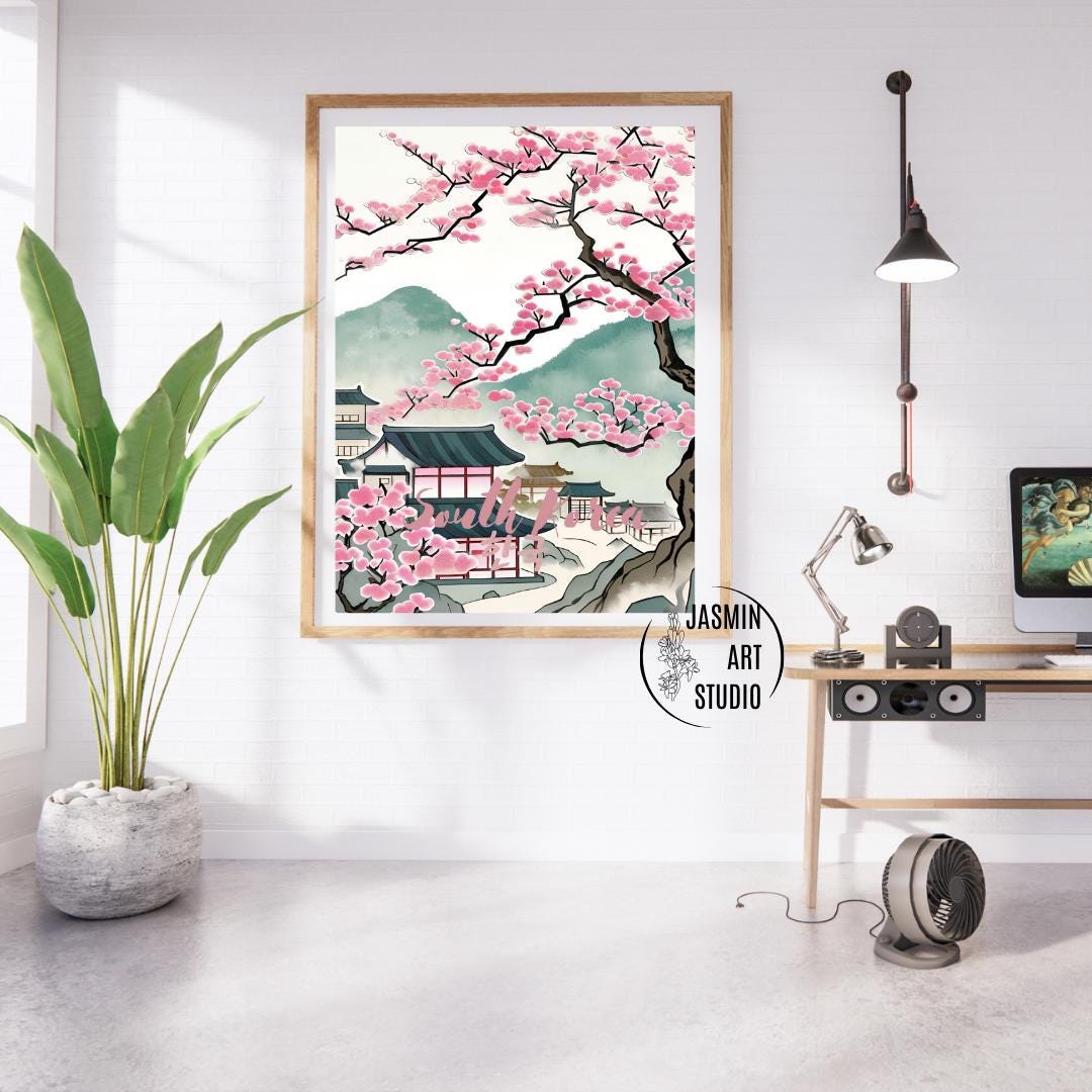 Korean Wall Art, Korean Folk Art Poster,korean Art Wall Traditional ...