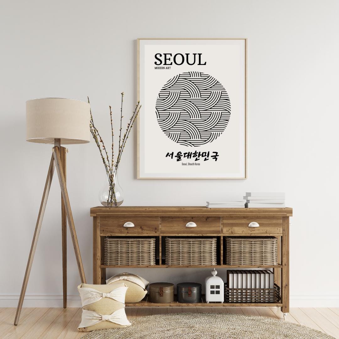 Seoul Wall Art Printable Kpop Kawaii Poster Digital Korean Aesthetic ...