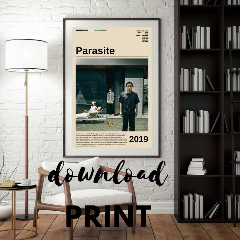 Parasite Poster Retro Movie Poster Home Decor Korean Movie Poster, Film ...