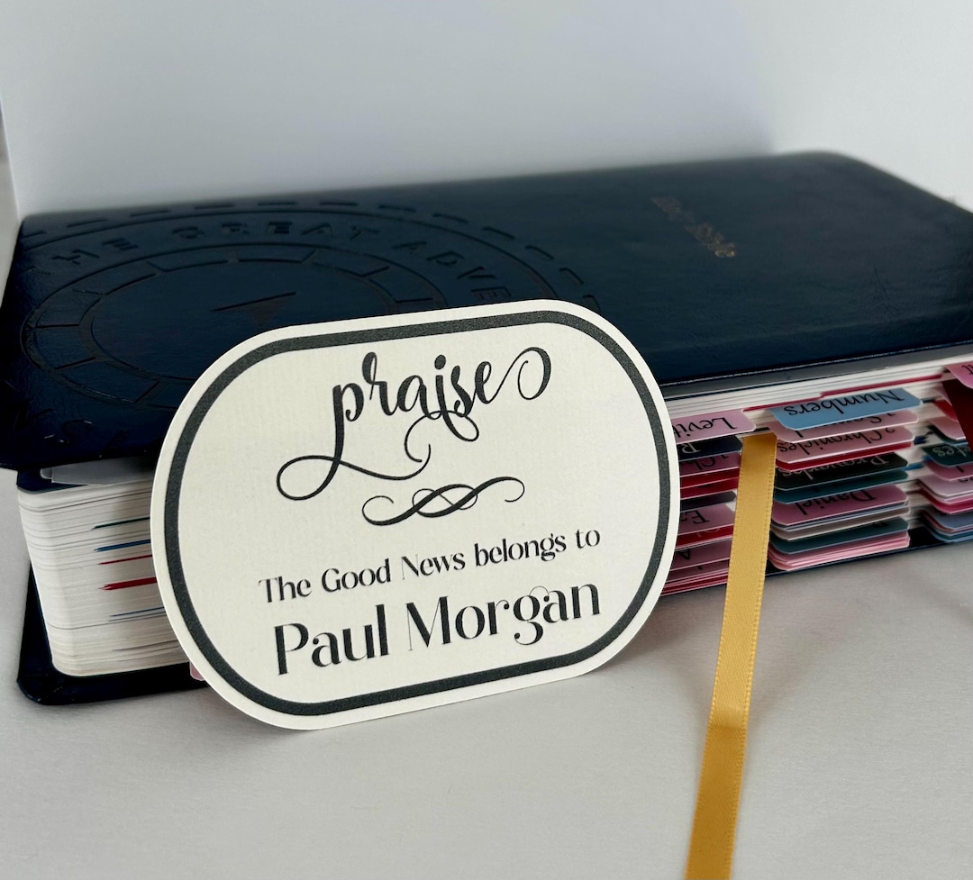 Personalized Faith Words Book Labels - Set of 7 Custom Unique Designs ...