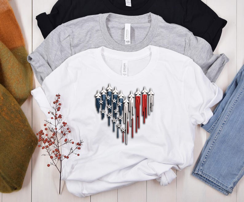 American Flag Fighter Jet Heart Embroidery Design (digital Download) - Etsy