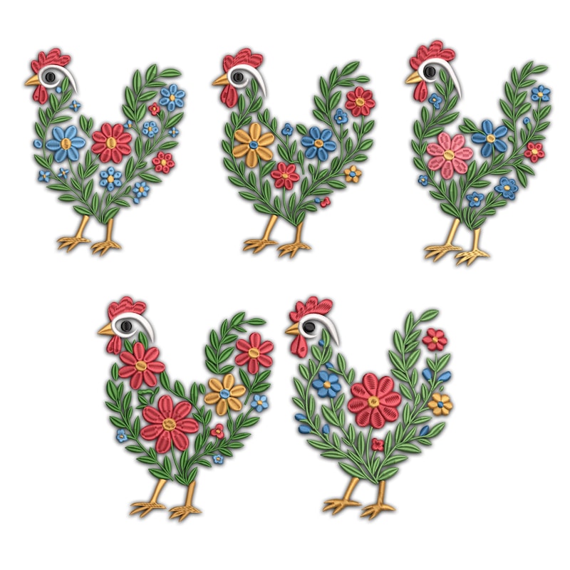 Chicken Embroidery - Etsy