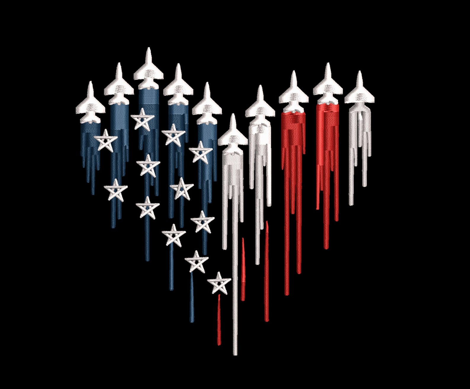 American Flag Fighter Jet Heart Embroidery Design (digital Download) - Etsy