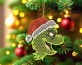 FSL Christmas Bow Grinch Embroidery Designs: Freestanding Lace Grinch ...
