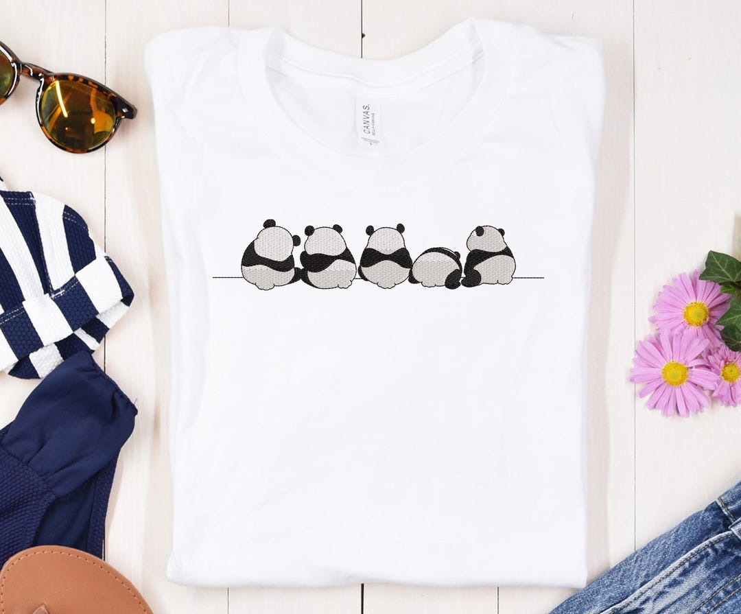 Panda Embroidery Design: Pandas on Branch, 6 Sizes (instant Download ...