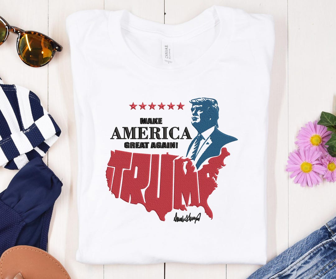 Embroidery Make America Great Again Trump Embroidery Digital,america ...