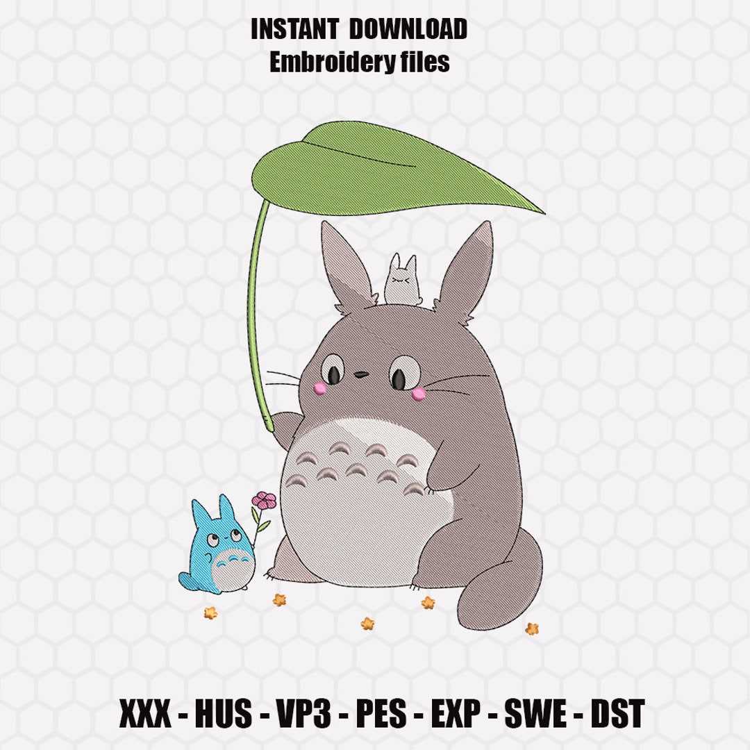 Totoro Embroidery Design, Embroidery Machine Studio Ghibli Files, My ...