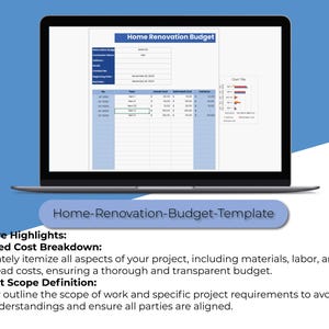 Home Renovation Budget Template, Home Remodel Planner Budget, Home ...